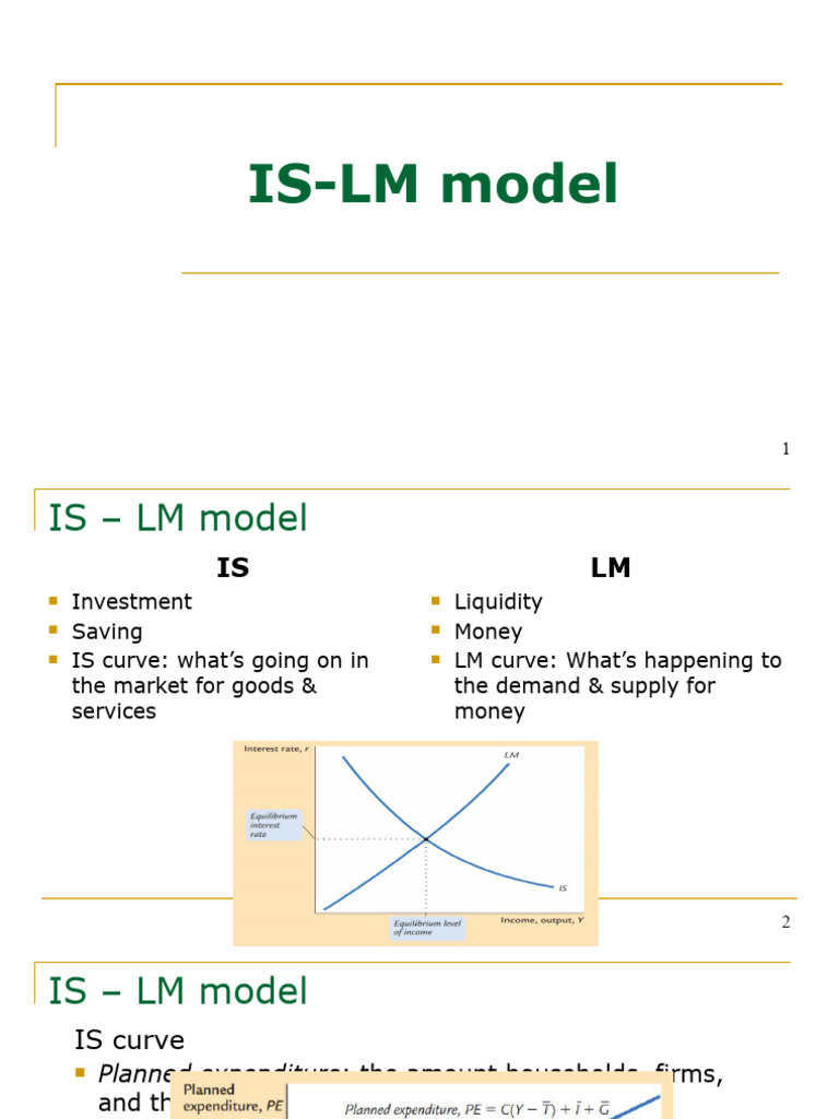 IS-LM Model | PDF | Microeconomics | Macroeconomics