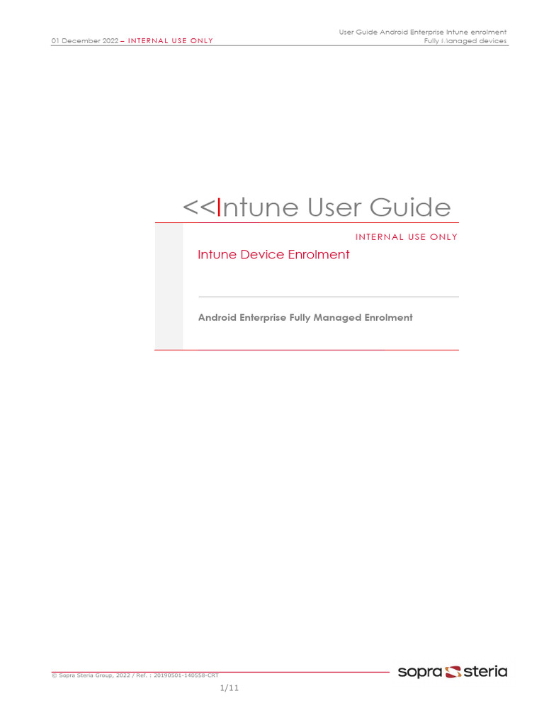 Intune User Guide | PDF | Android (Operating System) | Mobile App