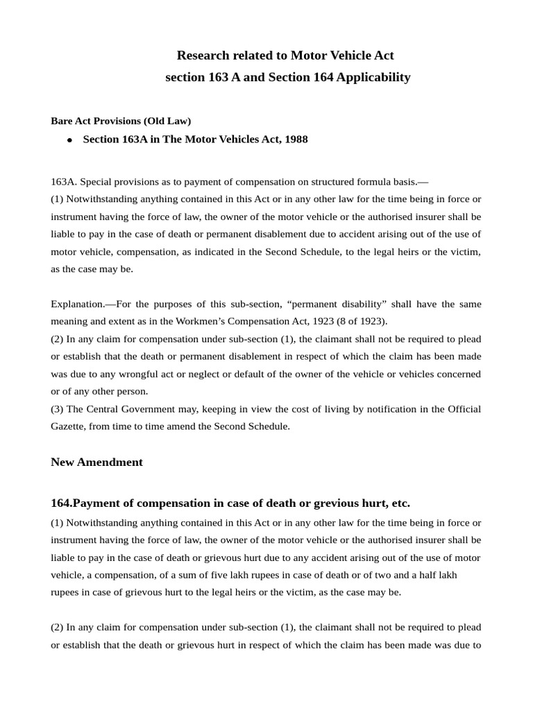 MV Act Research | PDF | Cost Of Living | Common Law