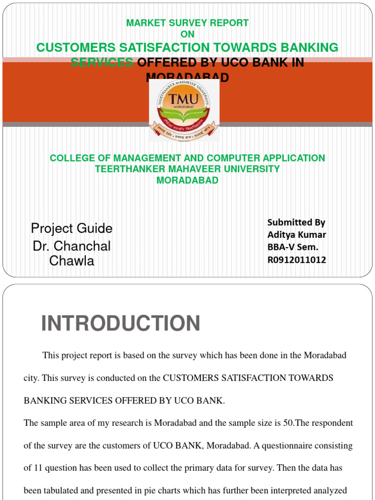 UCO Bank Customer Satisfaction Survey | PDF | Banks | Business