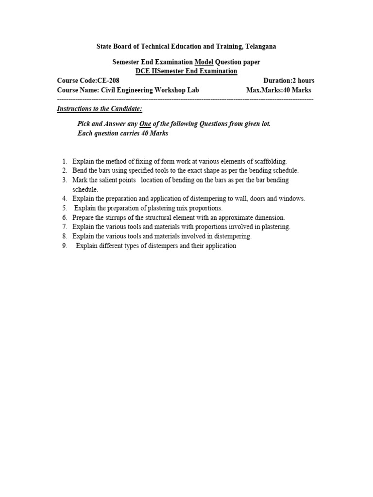 Civil Workshop | PDF