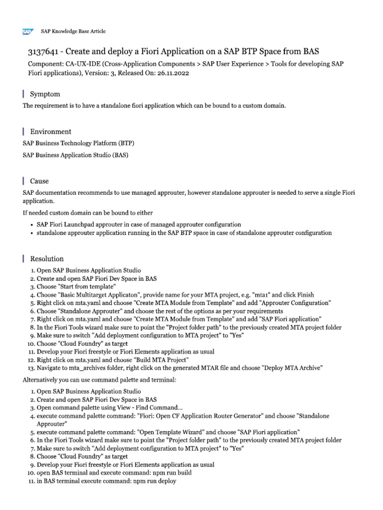 Mta Stand Alone App | PDF