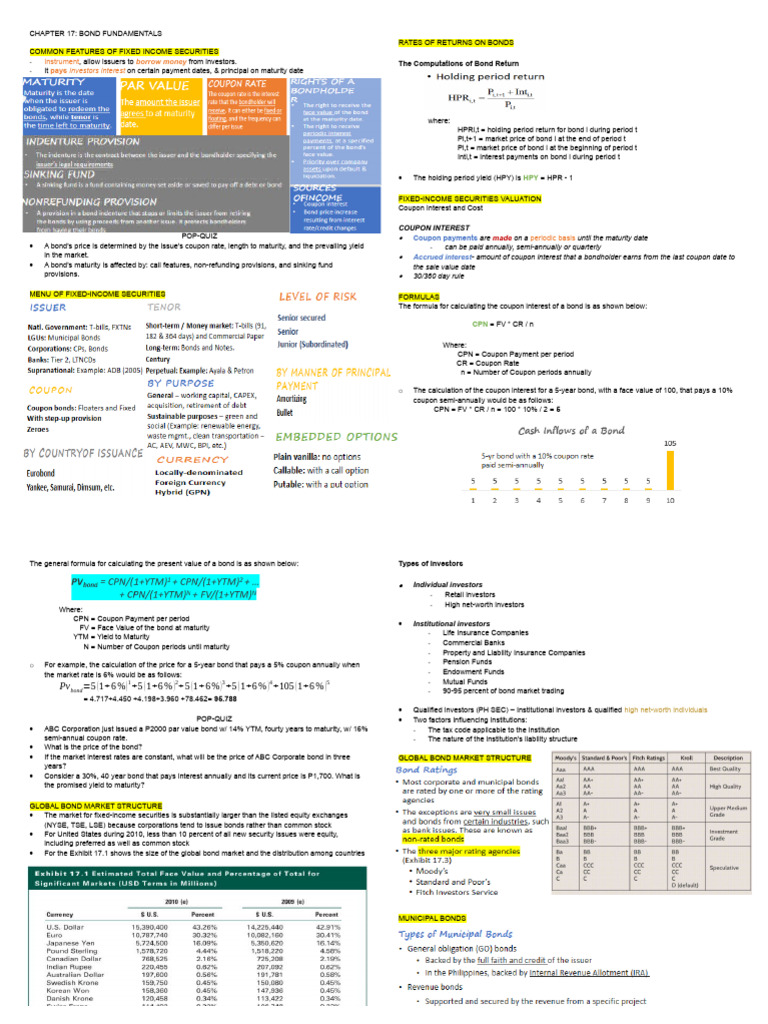 Bond fundamentals | Download Free PDF | Bonds (Finance) | Yield (Finance)