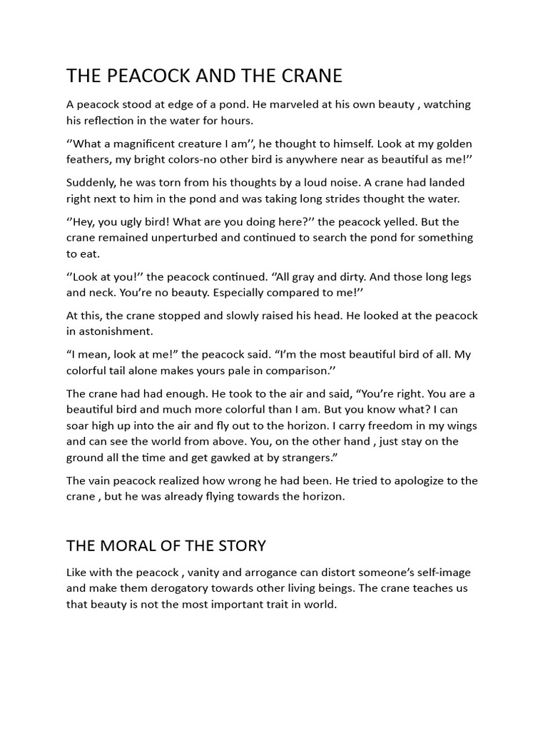 The Peacock and the Crane | PDF