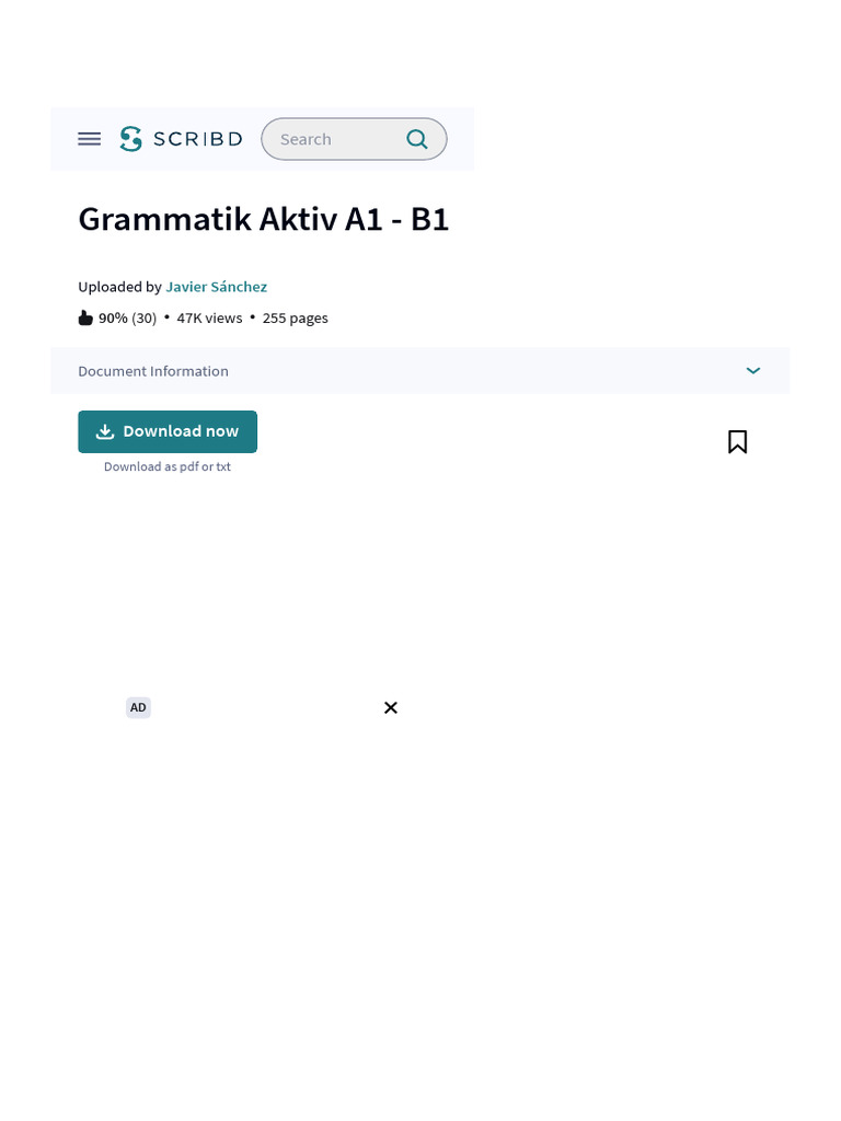 Grammatik Aktiv A1 - B1 - PDF | PDF | Scribd