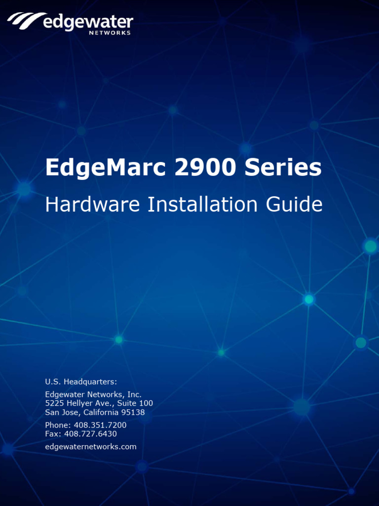 EdgeMarc - 2900aPoE - Install - Rev 1.2 | PDF | Command Line Interface ...