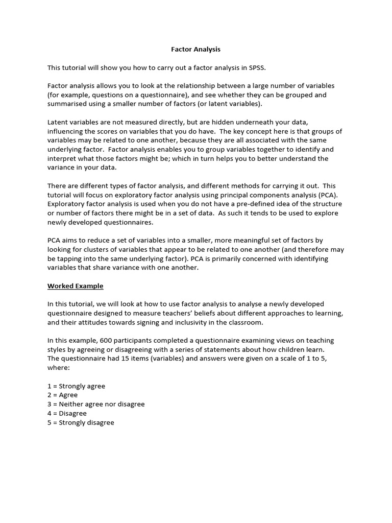 Factor Analysis | PDF | Factor Analysis | Principal Component Analysis