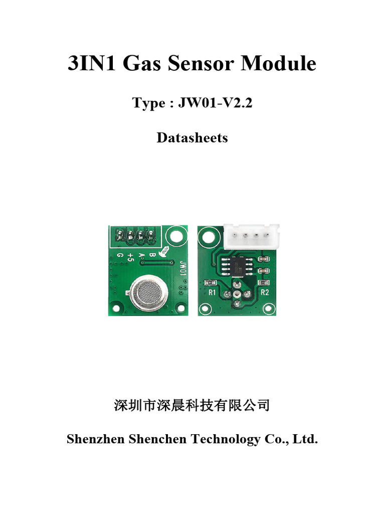 JW01 V2.2 3IN1datasheeets | PDF | Carbon Dioxide | Ventilation (Architecture)