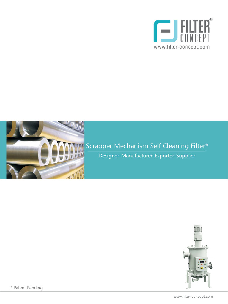 Scrapper Mechanism Self Cleaning Filters | PDF | Filtration | Valve