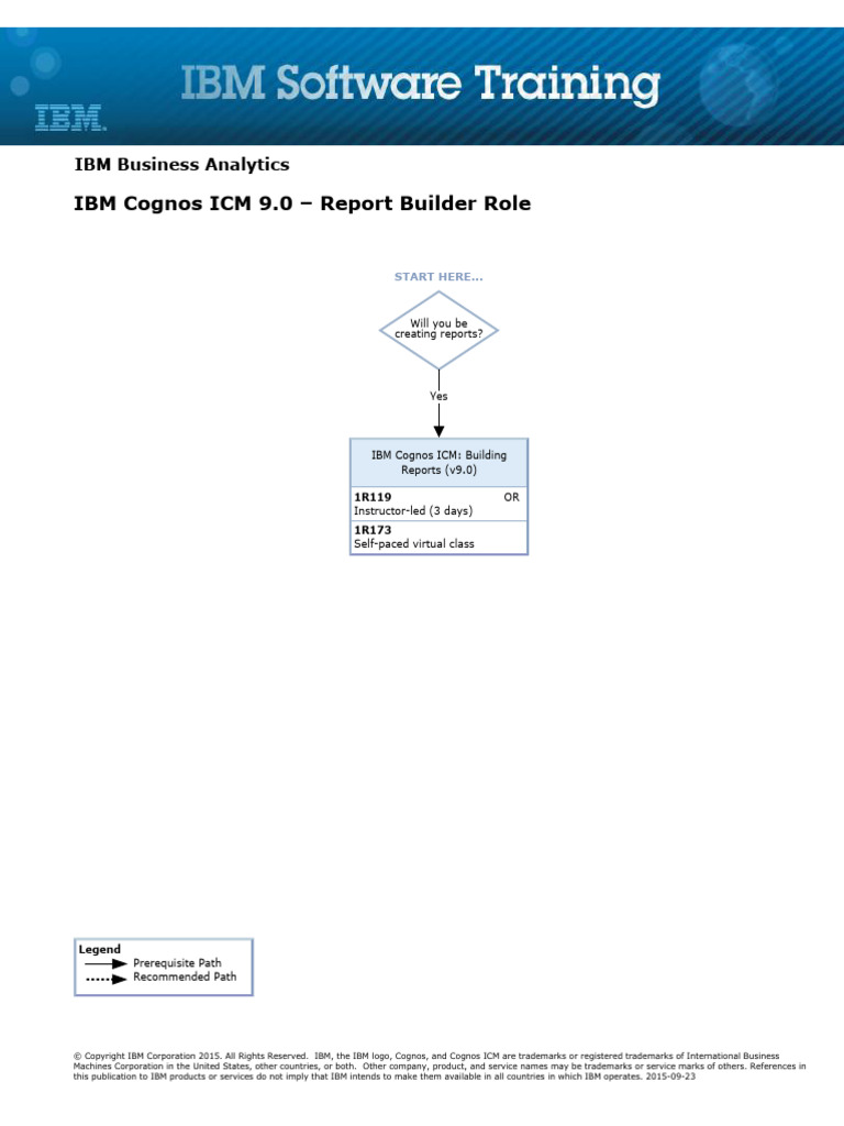 Cognos ICM 82 - Report Builder - Training Path | PDF | Business | Computers