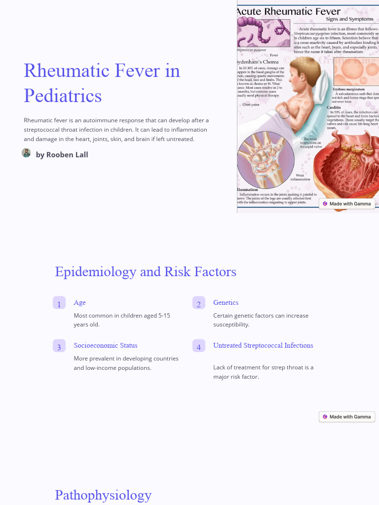 Pediatric Rheumatic Fever Overview | PDF | Medical Specialties ...