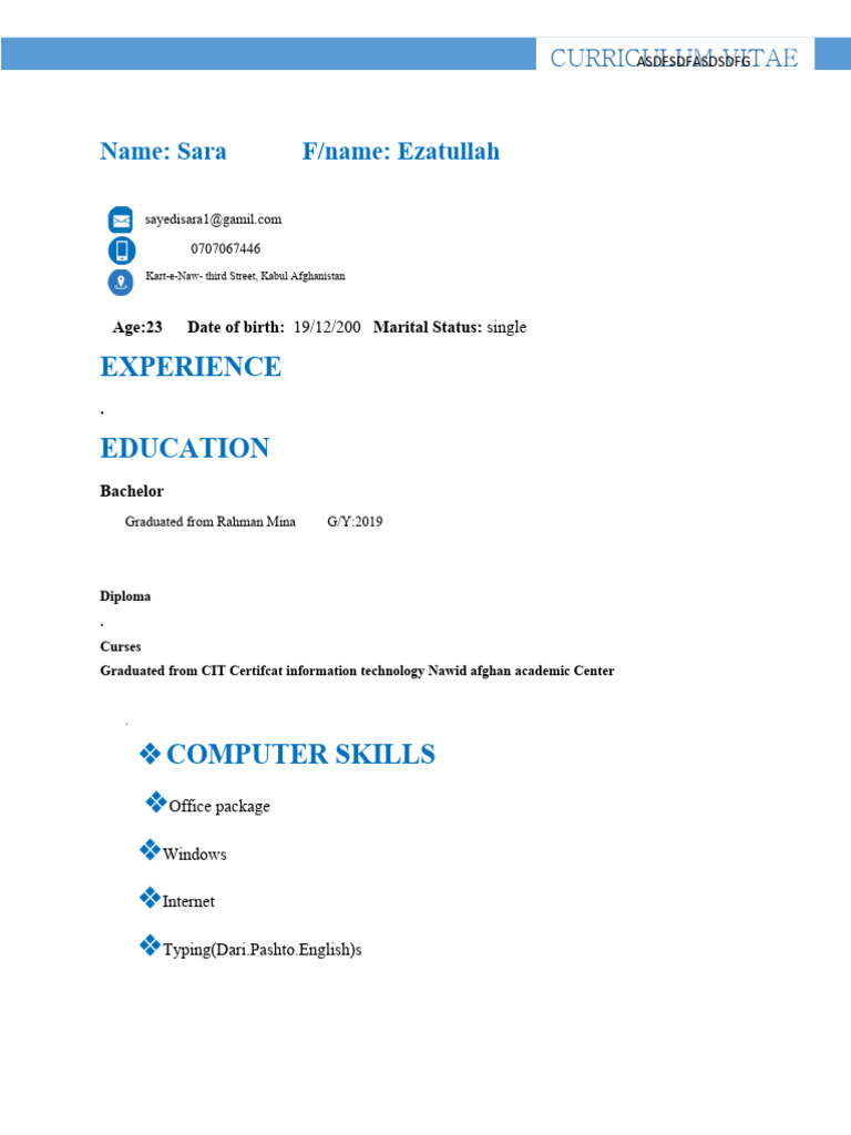 Sara Saeydi CV | PDF