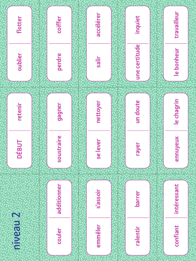 Dominos Des Contraires Niveau 2 | PDF