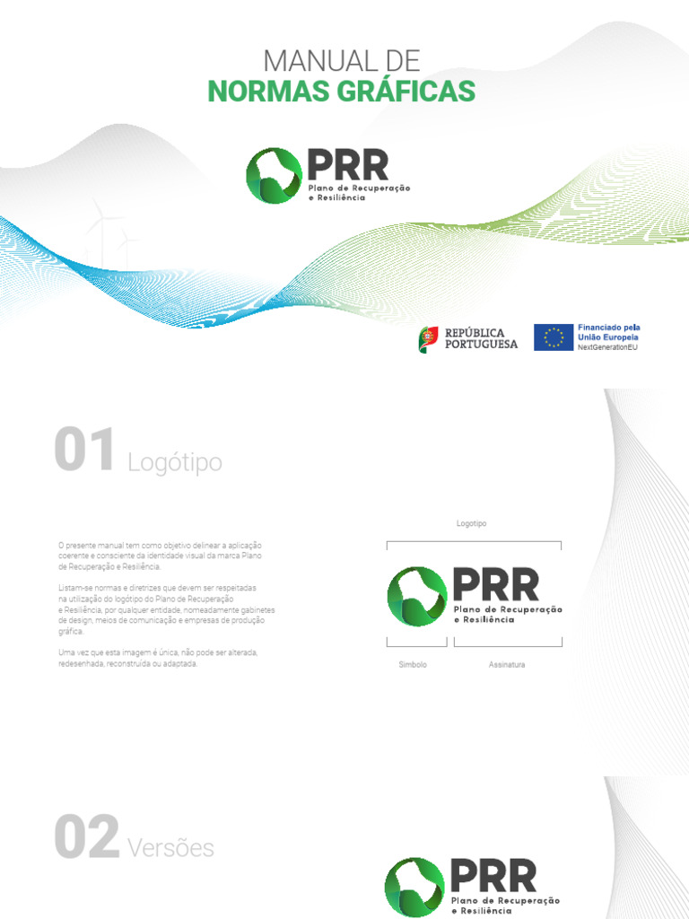 Normas Graficas PRR 2022 | PDF | Logotipos | Design gráfico