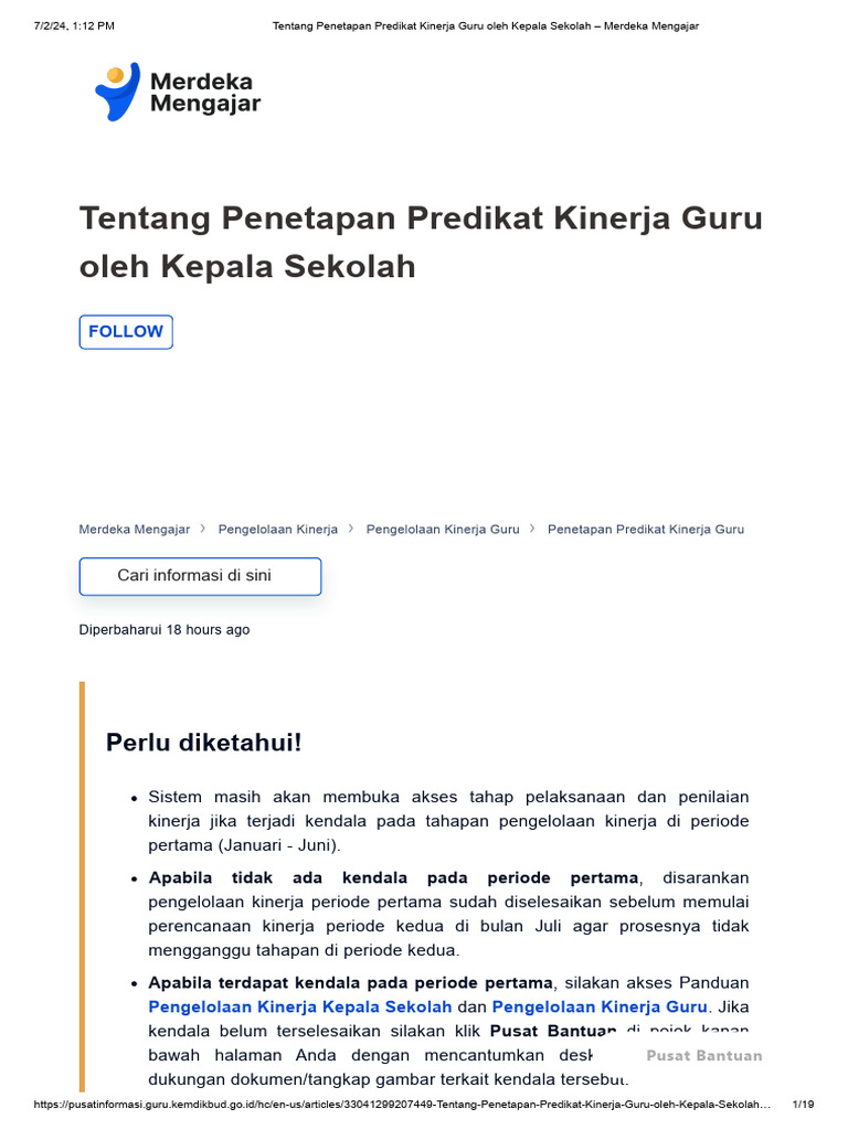 Tentang Penetapan Predikat Kinerja Guru Oleh Kepala Sekolah - Merdeka ...