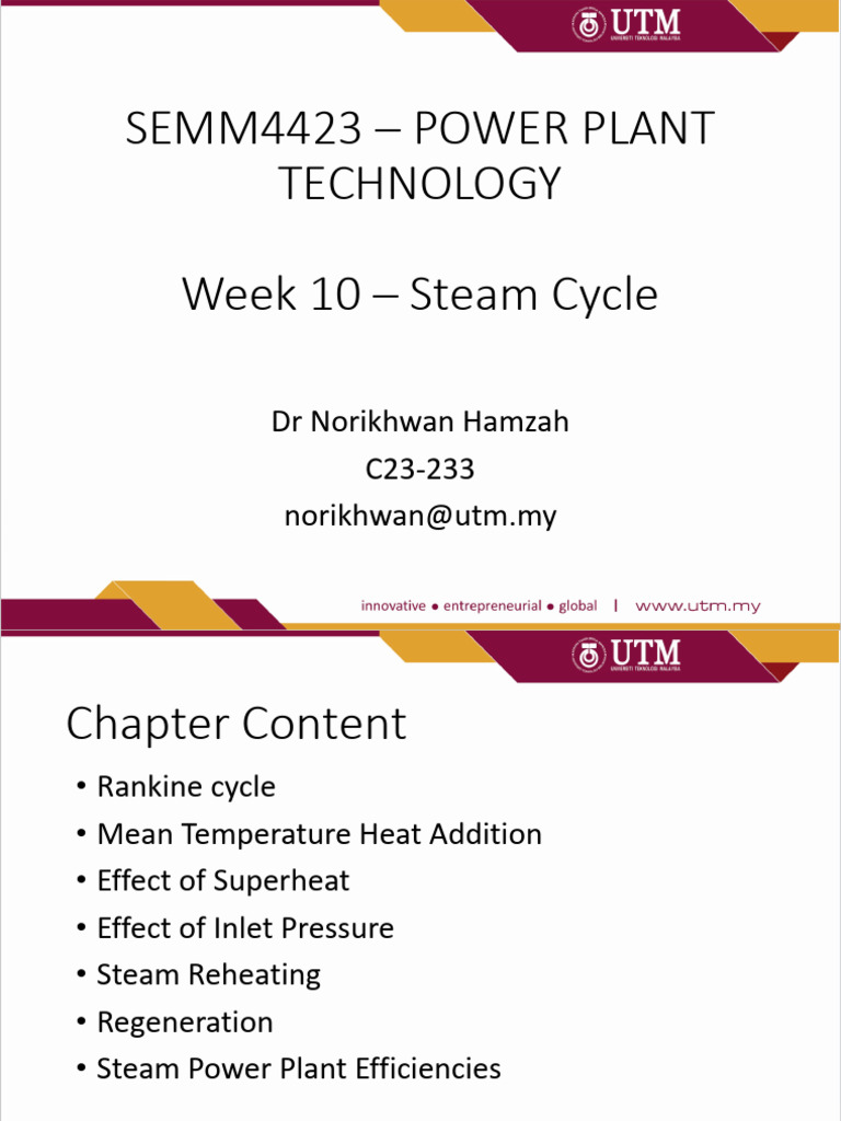 06 Steam Cycle - Master Slides | PDF | Steam | Boiler