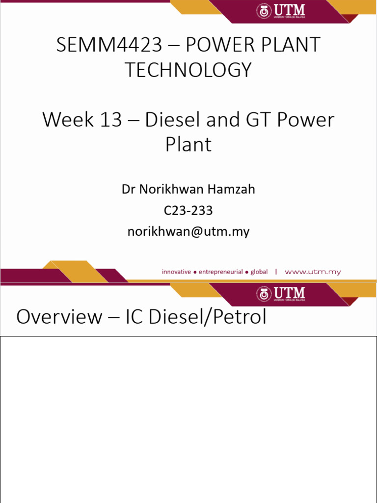 08 Diesel and GT Power Plant - Master Slides-2 | PDF | Internal ...