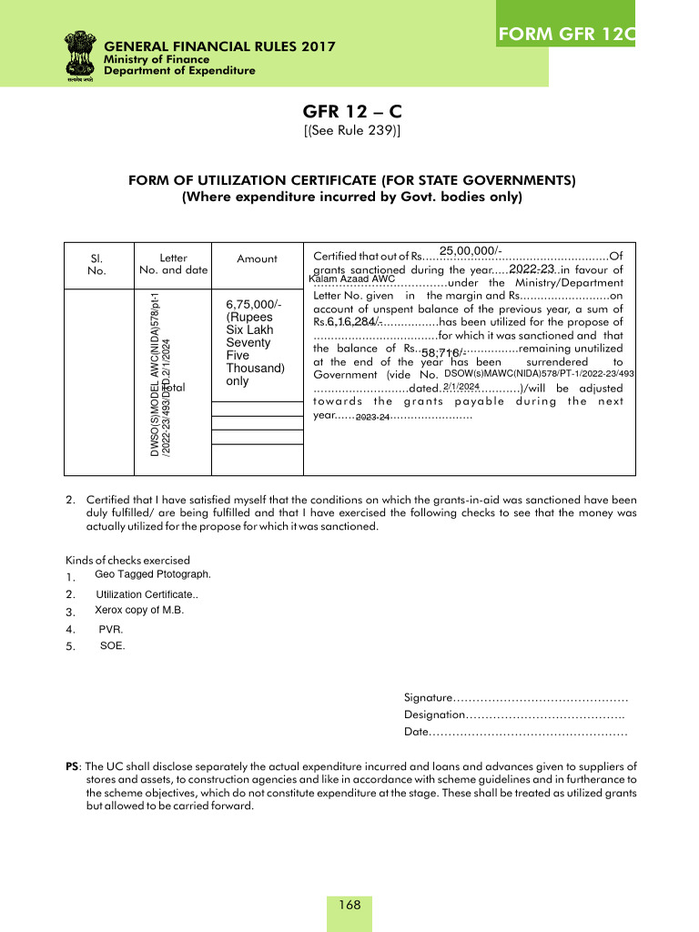 GFR 19A | PDF | Money | Economies