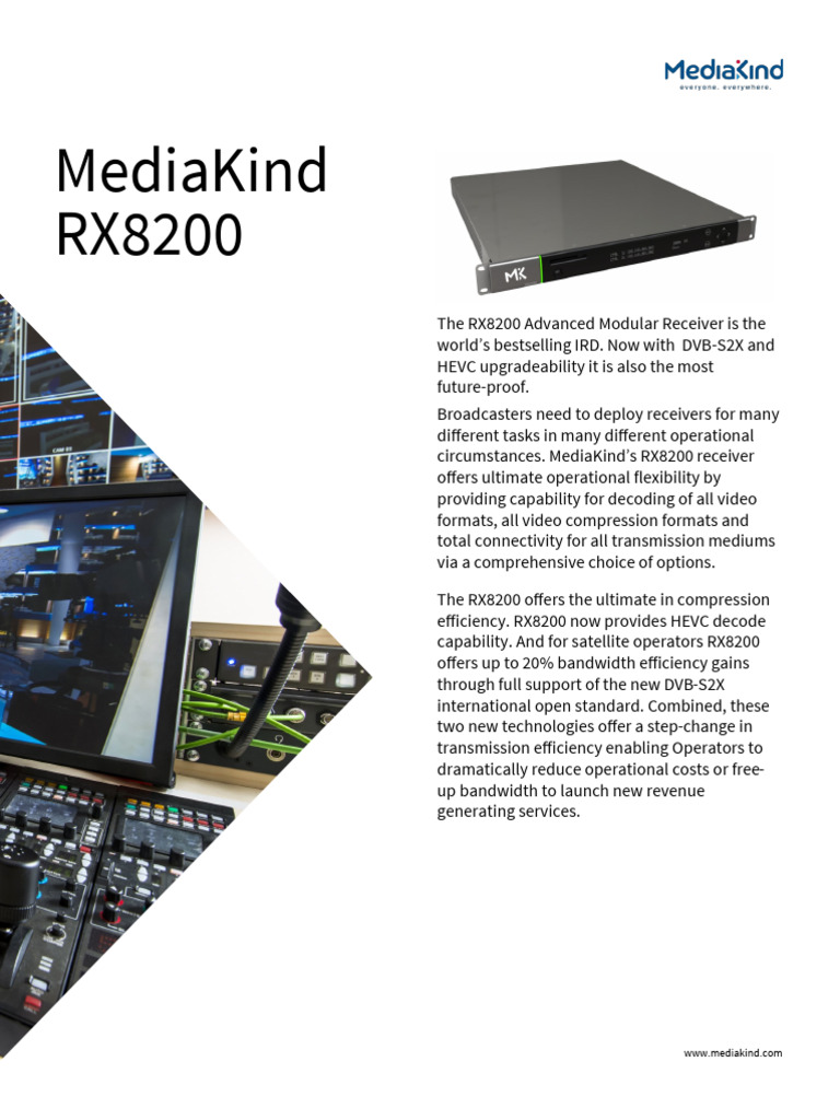 MediaKind RX8200 Advanced Receiver | PDF | High Definition Television ...