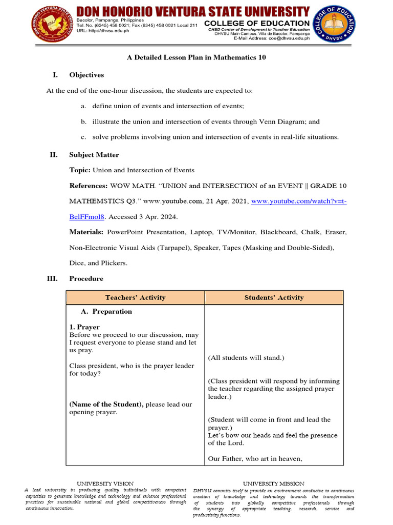 guide DLP in Final demo union and intersection of events | PDF | Lord's Prayer | Sustainability