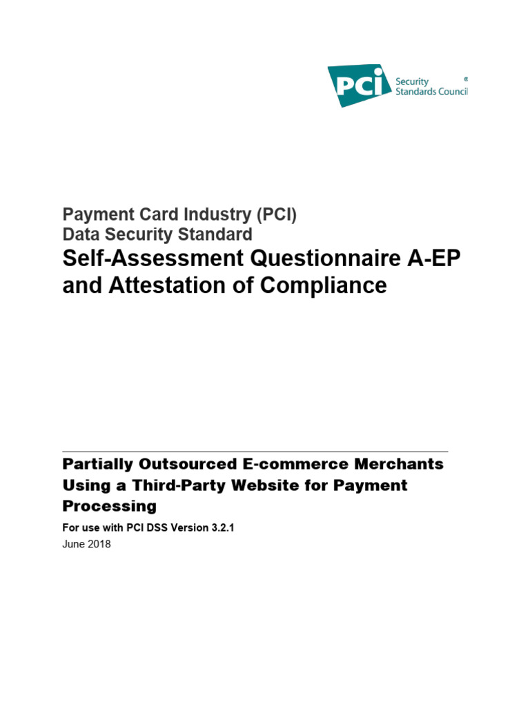 Saq-A Ep | PDF | Payment Card Industry Data Security Standard | Computing