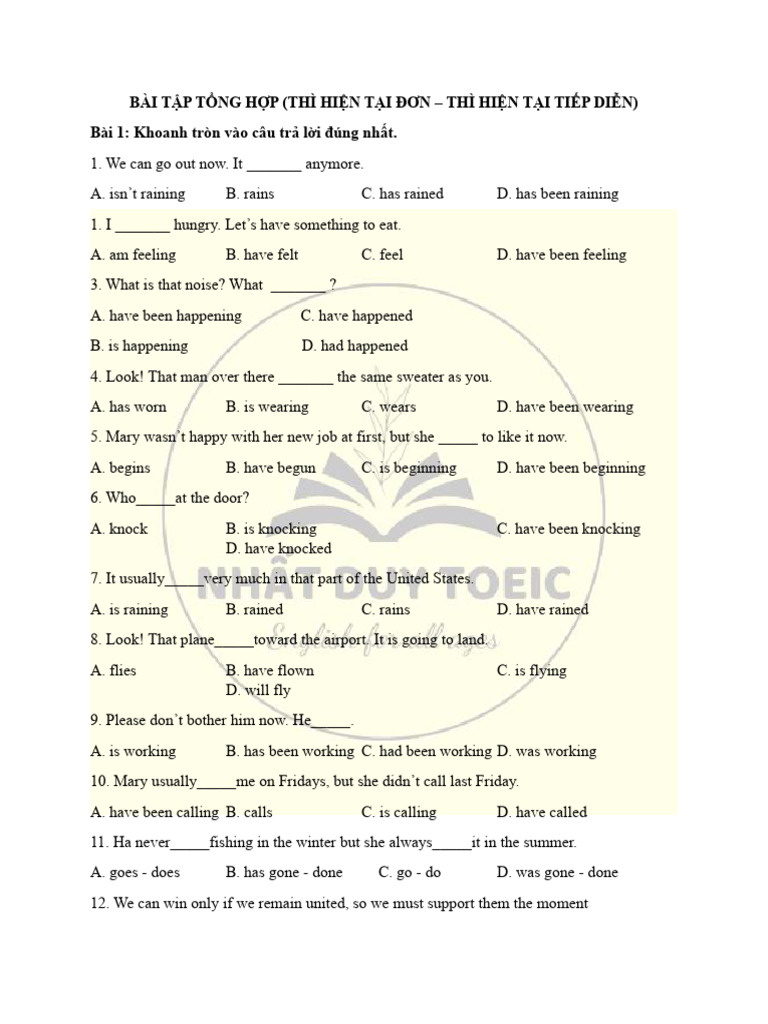 BÀI TẬP TỔNG HỢP HTĐ - HTTD | PDF