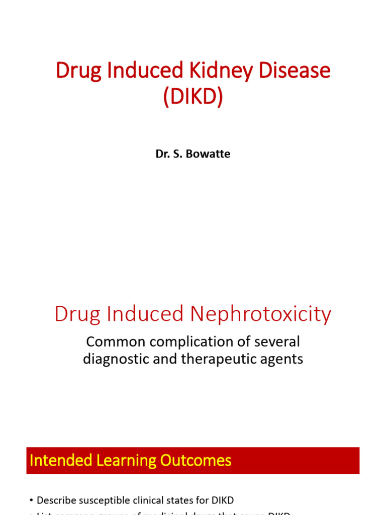 Drug Induced Kidney Disease (1) (1) - 230622 - 131717 | PDF | Angiotensin | Kidney Disease