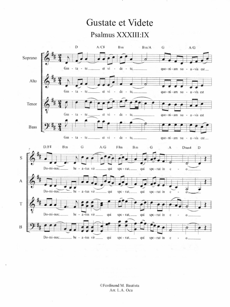 Gustate-Et-Videte-Psalmus | PDF
