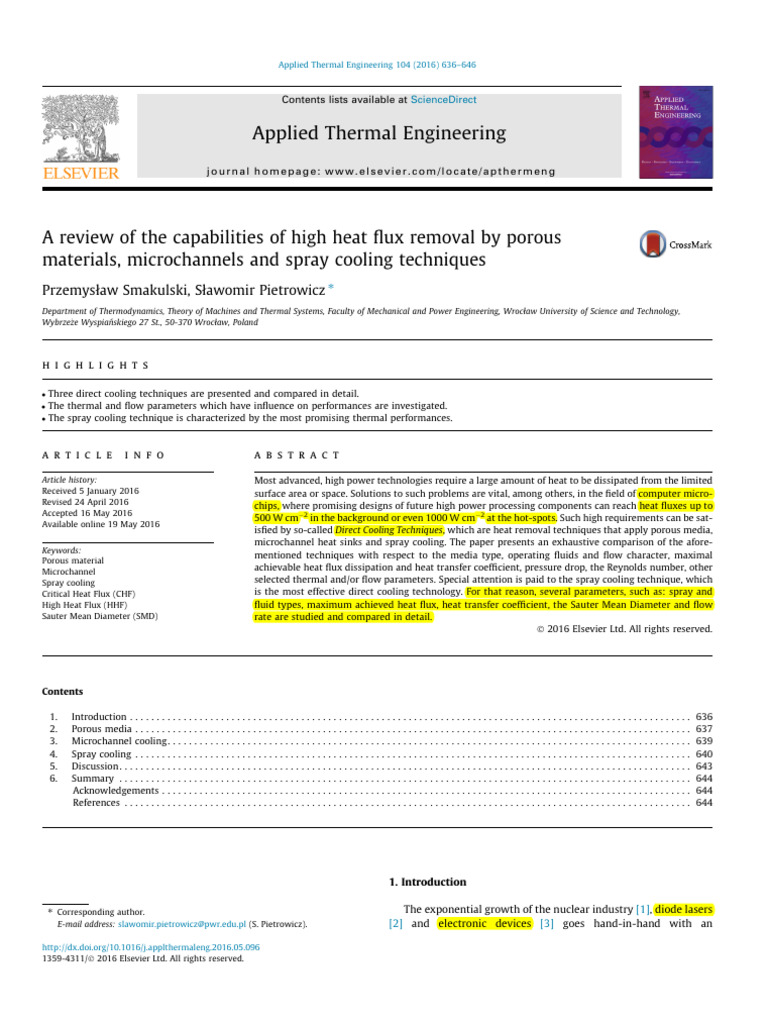 #A Review of The Capabilities of High Heat Flux Removal by ...
