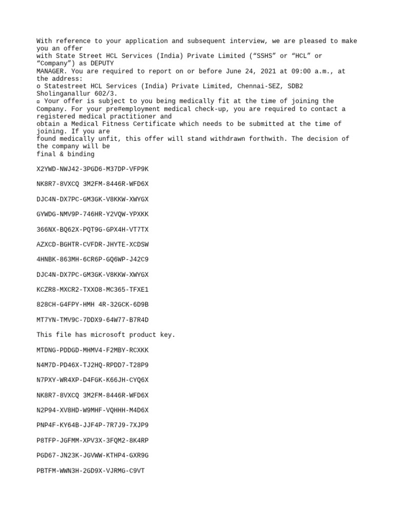 Microsoft Product Key-1 | PDF