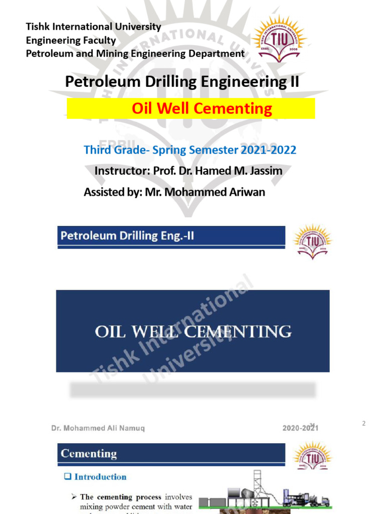 Oil Well Cementing | PDF