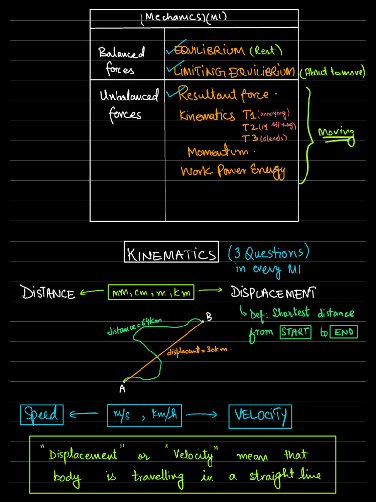 m1 Kinematics . | PDF | Acceleration | Velocity