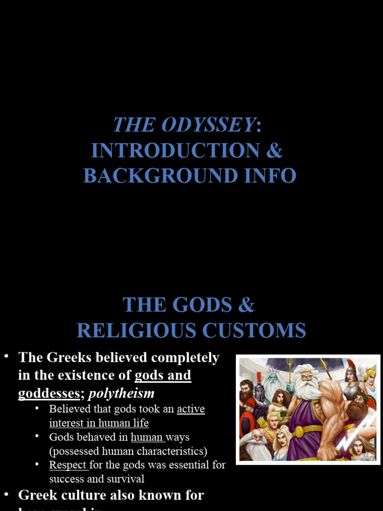 The Odyssey Background and Literary Terms | PDF | Odyssey | Odysseus