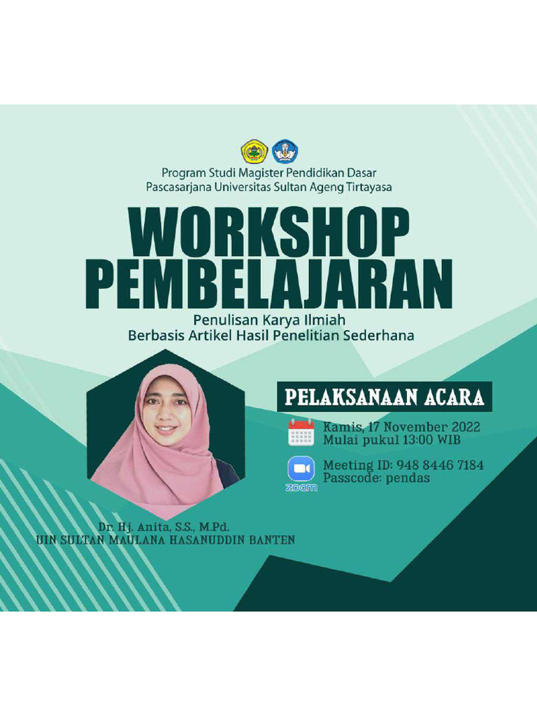 DR. Anita - Flayer Workshop Pembelajaran | PDF