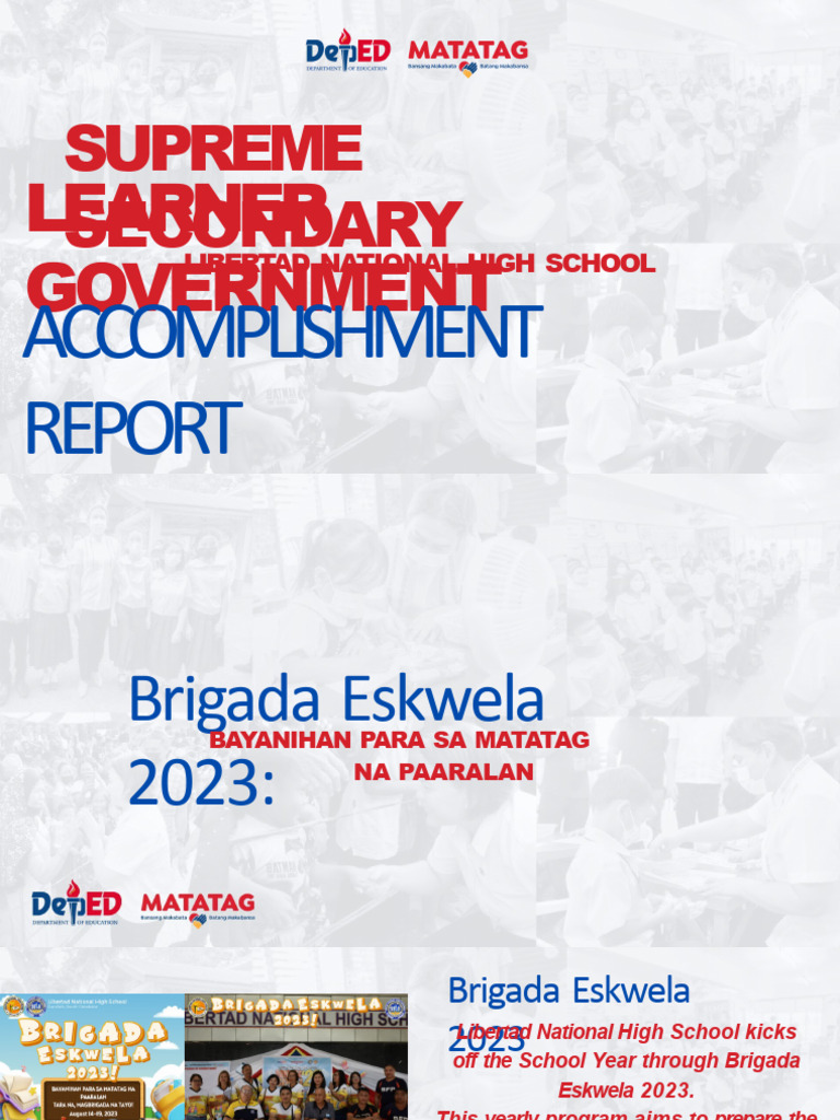 LINHS SSLG Accomplishment Report | PDF