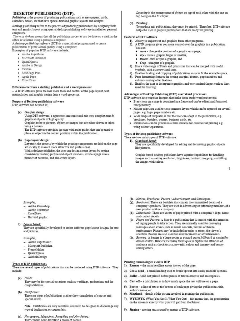 Desktop Publishing Essentials | PDF | Page Layout | Graphic Design