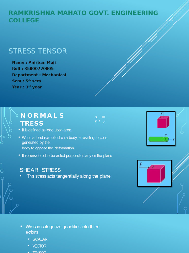 Anirban Maji - Stress Tensor | PDF