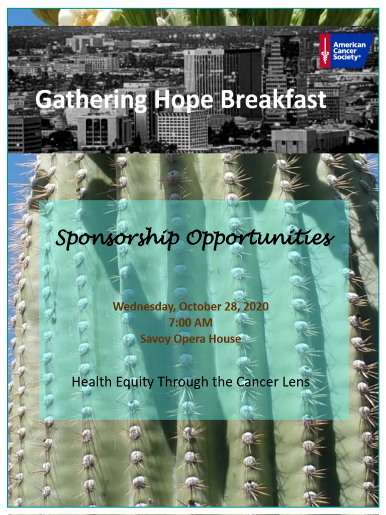 Gathering Hope Breakfast 2020 Sponsorship Packet | PDF | Cancer ...
