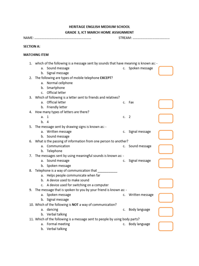 Class Three | PDF | Communication | Telephone