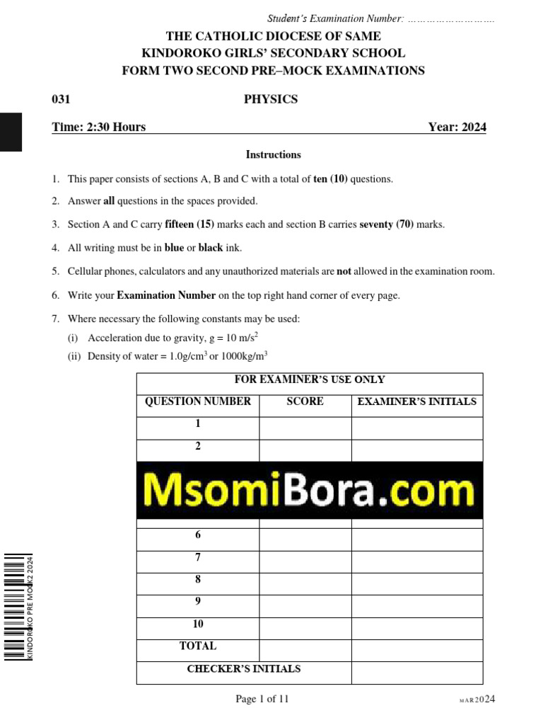 f2 Phy Mid March 2024 | PDF | Gases | Force