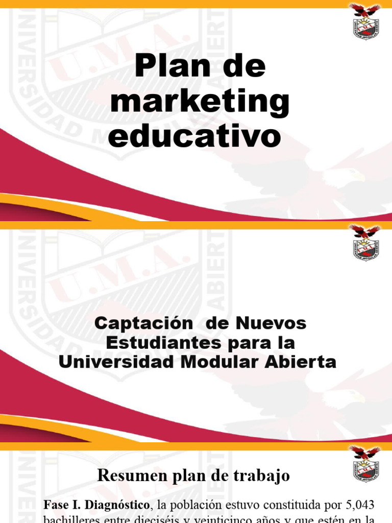 Plan de Marketing Educativo Presentacion Final | PDF | Marketing ...