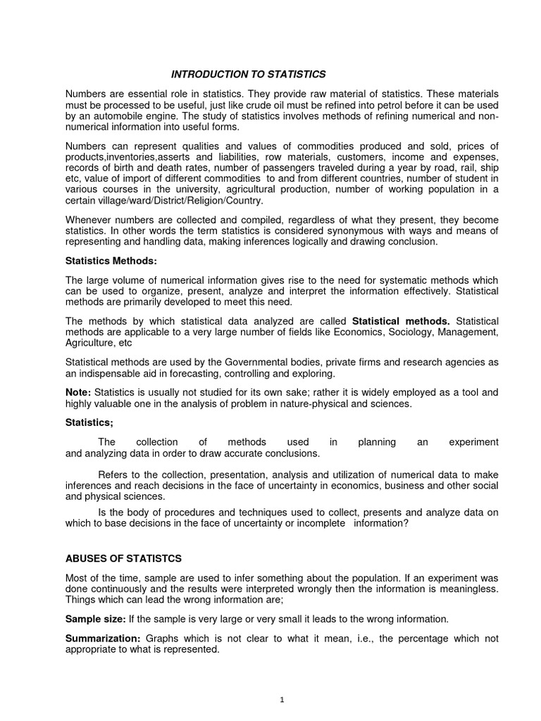 Introduction to Statistics and Data Analysis | PDF | Level Of ...