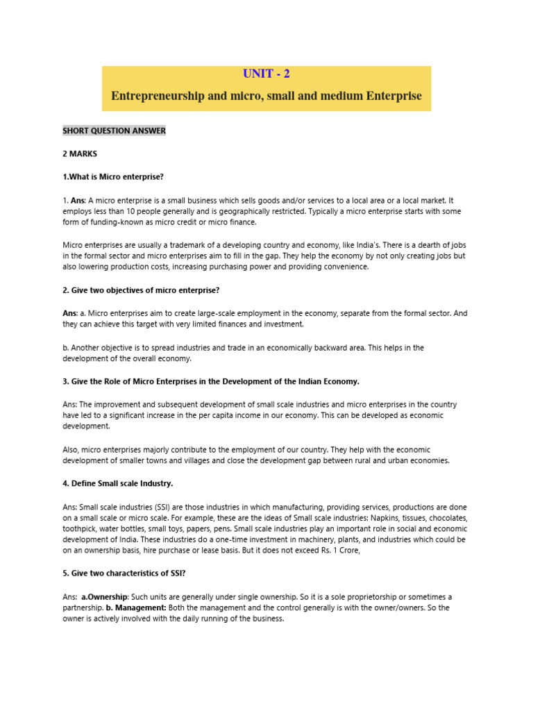 Unit 2 | PDF | Entrepreneurship | Venture Capital