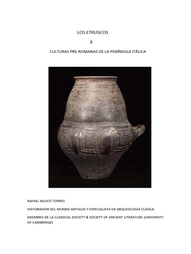 Los Etruscos Ii Culturas Pre Romanas de | PDF | Edad de Bronce | Italia