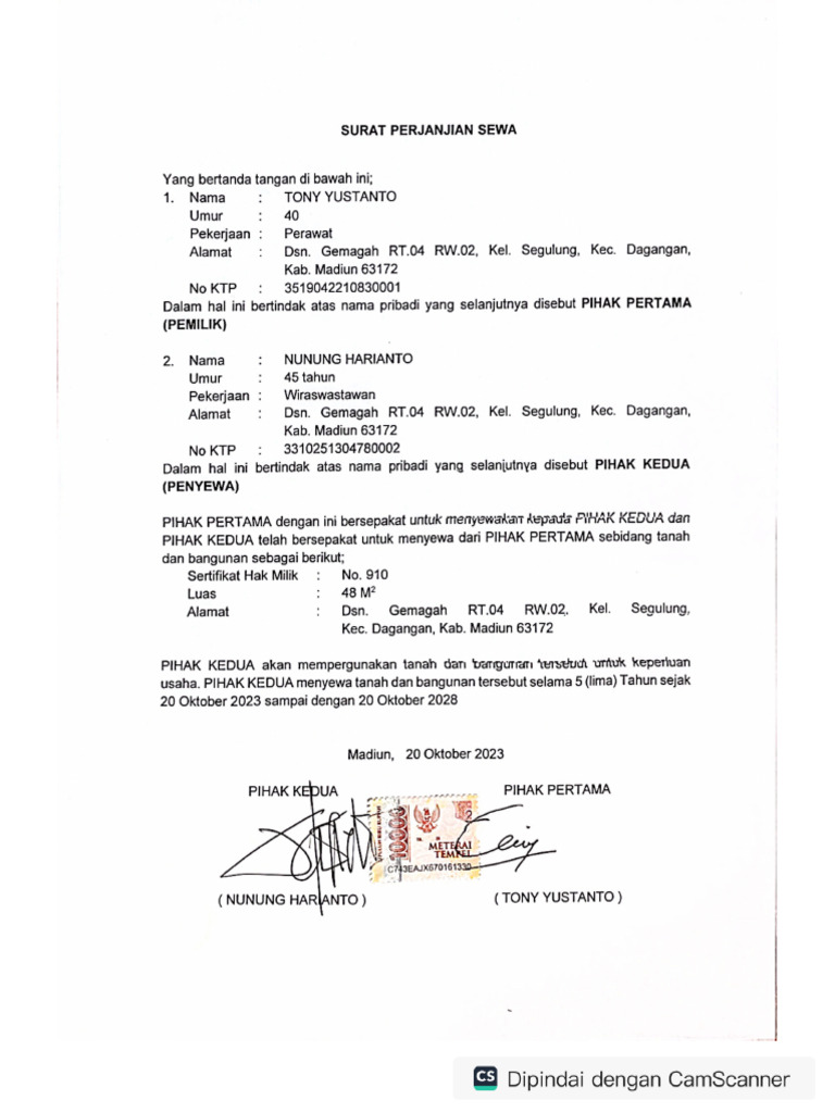 Ijo Renes-MoU Tempat | PDF