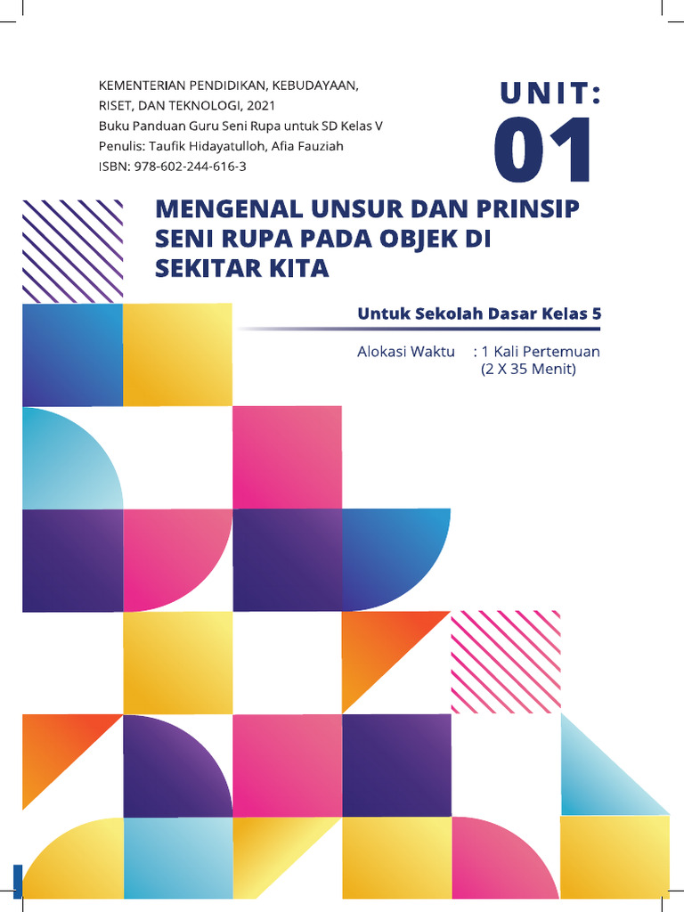 Buku Guru Seni Rupa - Seni Rupa Buku Panduan Guru SD Kelas V Unit 1 - Fase C | PDF
