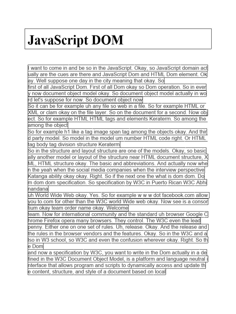 JavaScript DOM | PDF | Document Object Model | Html JavaScript DOM | PDF | Document Object Model | Html