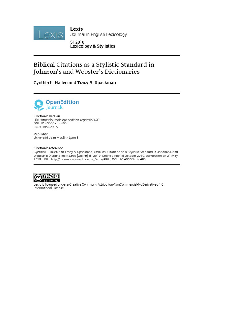 Lexis 490 | PDF | Lexicology | Written Communication