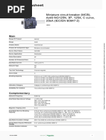 Acti9 NG125L Circuit Breaker Specs | PDF | Electric Power | Electronics