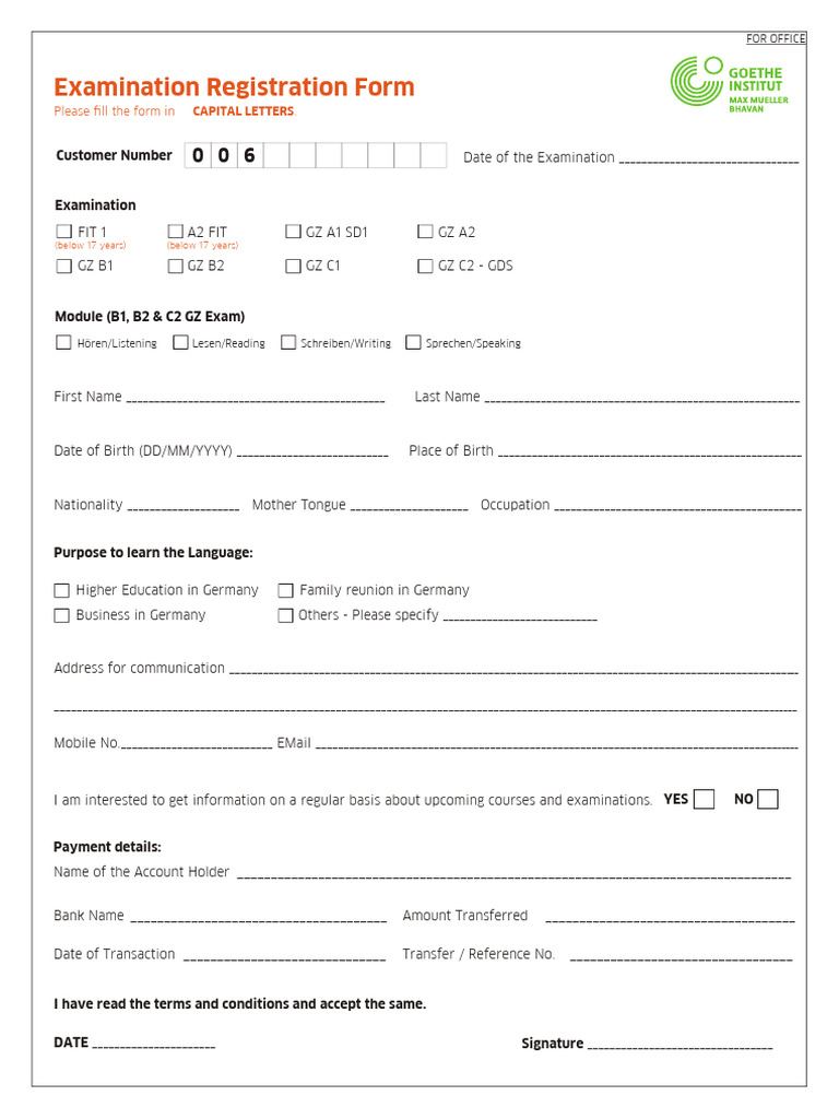 Examination Application Form 2023 | PDF | Driver's License | Travel Visa